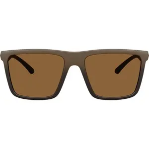 Armani Exchange 57mm Square Sunglasses - Matte Brown/brown