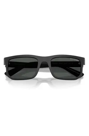 Armani Exchange 56mm Square Sunglasses - Matte Black/dark Grey