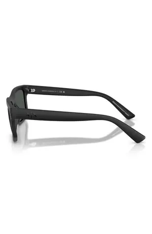 Armani Exchange 56mm Square Sunglasses - Matte Black/dark Grey