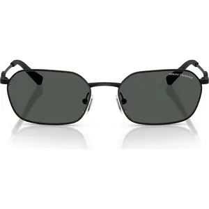 Armani Exchange 54mm Irregular Sunglasses - Matte Black/dark Grey