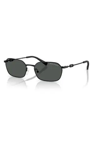 Armani Exchange 54mm Irregular Sunglasses - Matte Black/dark Grey