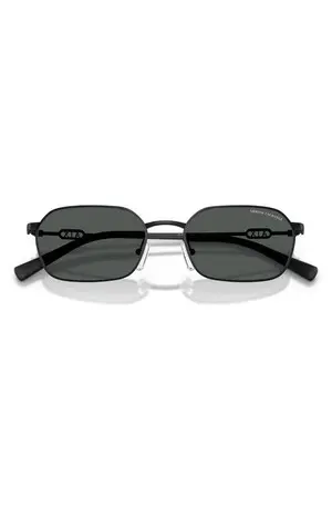 Armani Exchange 54mm Irregular Sunglasses - Matte Black/dark Grey