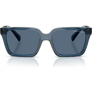 Armani Exchange 56mm Square Sunglasses - Shiny Blue/dark Blue