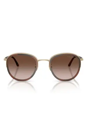 Armani Exchange 49mm Phantos Sunglasses - Matte Pale Gold/brown