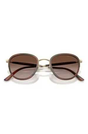Armani Exchange 49mm Phantos Sunglasses - Matte Pale Gold/brown
