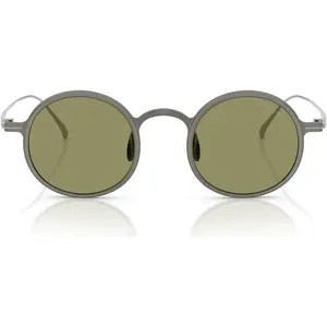 Armani Exchange 46mm Small Phantos Sunglasses - Matte Gunmetal/green