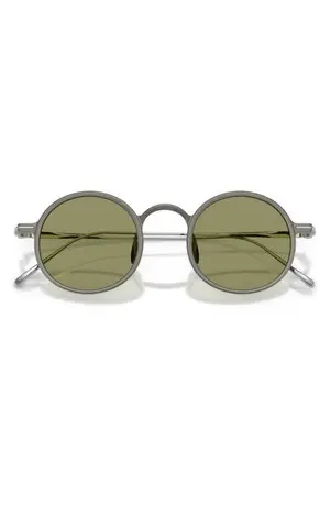 Armani Exchange 46mm Small Phantos Sunglasses - Matte Gunmetal/green