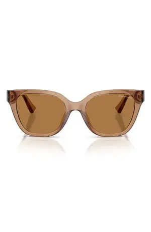 Armani Exchange AX Armani Exchange 53mm Cat Eye Sunglasses Shiny Brown/bronze