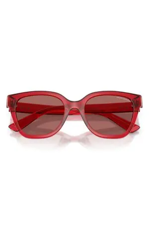 Armani Exchange 53mm Cat Eye Sunglasses - Shiny Cherry/violet