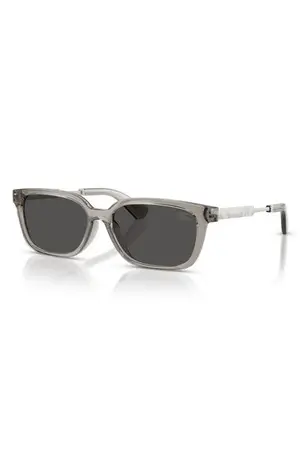 Burberry 54mm Rectangular Full Rim Sunglasses - Grey/dark Grey