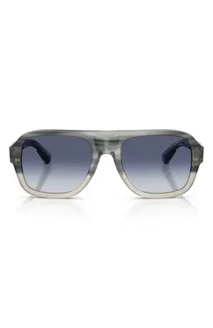 Burberry 55mm Pilot Sunglasses - Grey Gradient/grey Blue