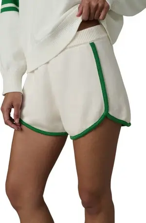 Joe's Jeans The Romie Sweater Shorts - Ecru/green