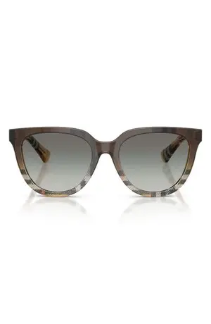 Burberry 53mm Phantos Sunglasses - Check Gradient Sand/grey