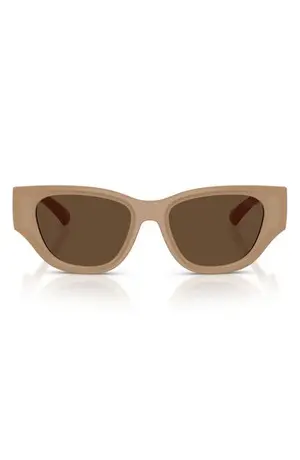 Burberry 52mm Cat Eye Sunglasses - Beige/dark Brown