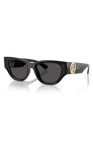 Burberry 52mm Cat Eye Sunglasses - Black/dark Grey