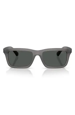 Burberry 53mm Rectangular Sunglasses Matte Grey/dark Grey