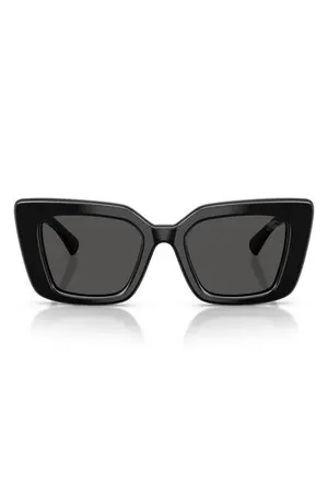 Burberry 51mm Cat Eye Sunglasses - Black/dark Grey
