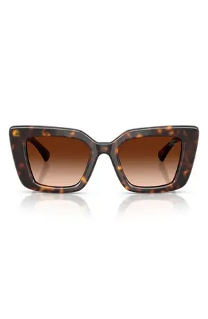 Burberry 51mm Cat Eye Sunglasses - Dark Havana/brown Gradient