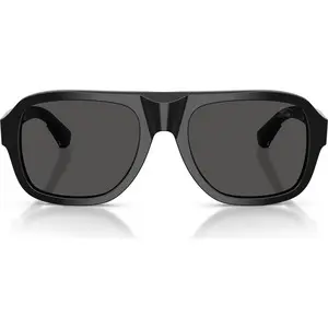 Burberry 55mm Pilot Sunglasses - Black/dark Grey