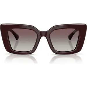 Burberry 51mm Cat-eye Sunglasses - Bordeaux/grey Gradient