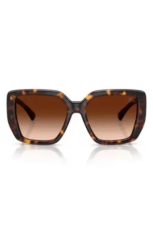 Burberry 54mm Square Sunglasses - Dark Havana/brown Gradient