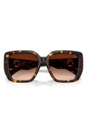 Burberry 54mm Square Sunglasses - Dark Havana/brown Gradient