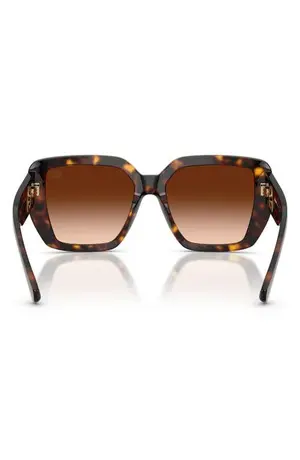 Burberry 54mm Square Sunglasses - Dark Havana/brown Gradient