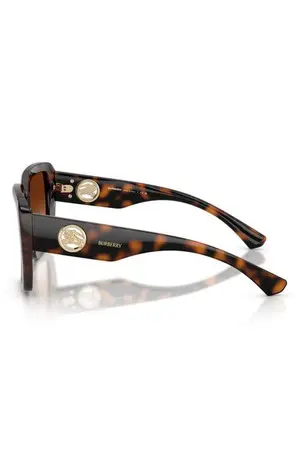 Burberry 54mm Square Sunglasses - Dark Havana/brown Gradient