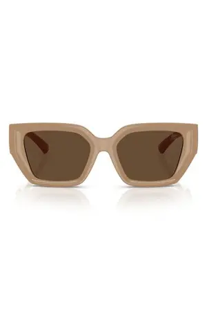Burberry 53mm Square Sunglasses - Beige/dark Brown
