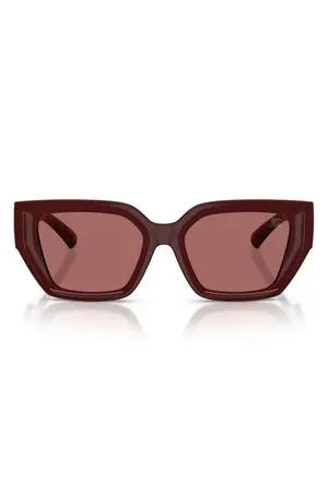 Burberry 53mm Square Sunglasses - Bordeaux/dark Violet