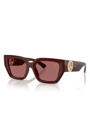 Burberry 53mm Square Sunglasses - Bordeaux/dark Violet