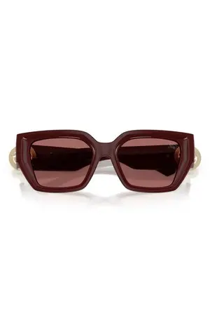 Burberry 53mm Square Sunglasses - Bordeaux/dark Violet