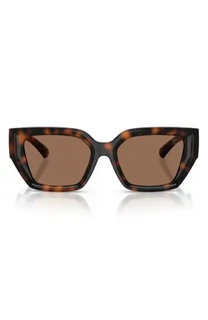 Burberry 53mm Square Sunglasses - Dark Havana/dark Brown
