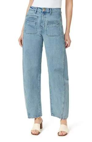 Habitual Evie High Front Patch Ankle Barrel Leg Jeans - Aire