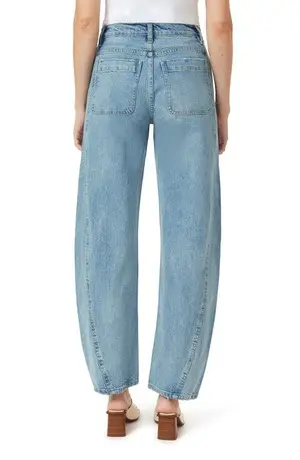 Habitual Evie High Front Patch Ankle Barrel Leg Jeans - Aire