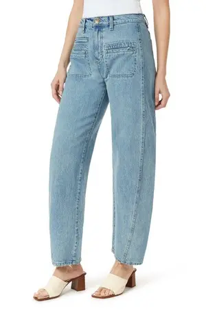 Habitual Evie High Front Patch Ankle Barrel Leg Jeans - Aire