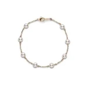 Mikimoto Akoya Cultured Pearl Station Bracelet - White
