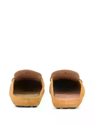 TOD'S Gommino Suede Slippers - Yellow