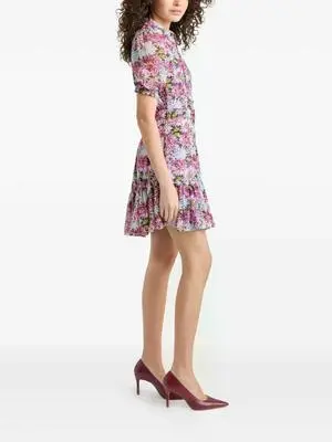 Cinq À Sept Floral Print Ruffled Dress - Pink