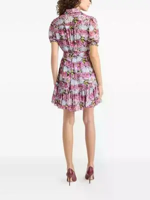 Cinq À Sept Floral Print Ruffled Dress - Pink