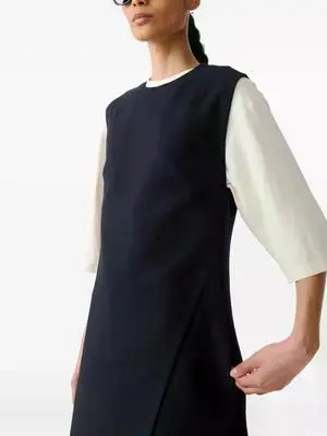 Studio Nicholson Asymmetric Wrap-front Dress - Black