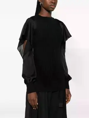 Sacai Ruffled Knit Top