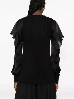 Sacai Ruffled Knit Top