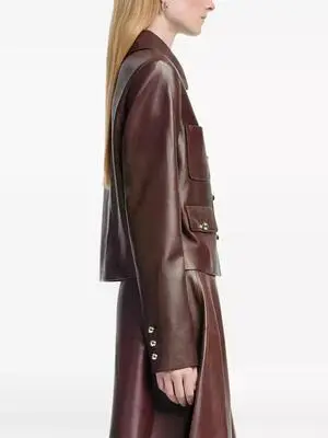 Altuzarra Four Pockets Leather Jacket - Brown
