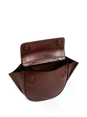 WANDLER Hortensia Top Handle Satchel - Brown