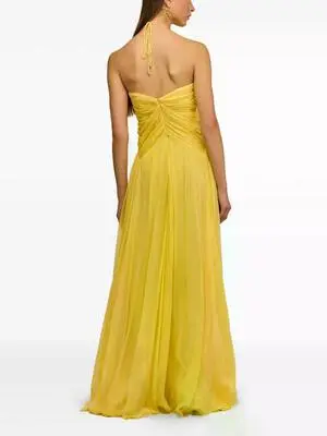Cult Gaia Ritz Gathered Gown - Yellow