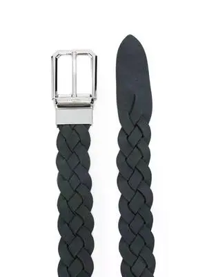 Etro Braided Leather Buckle Belt