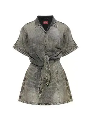 DIESEL® Mini De-staly-s Tie-waist Dress - Grey