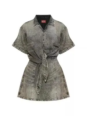 DIESEL® Mini De-staly-s Tie-waist Dress - Grey