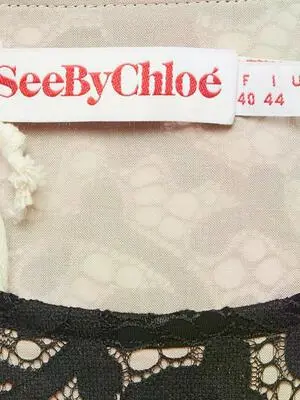 See By Chloé Lace Frilled Mini Dress